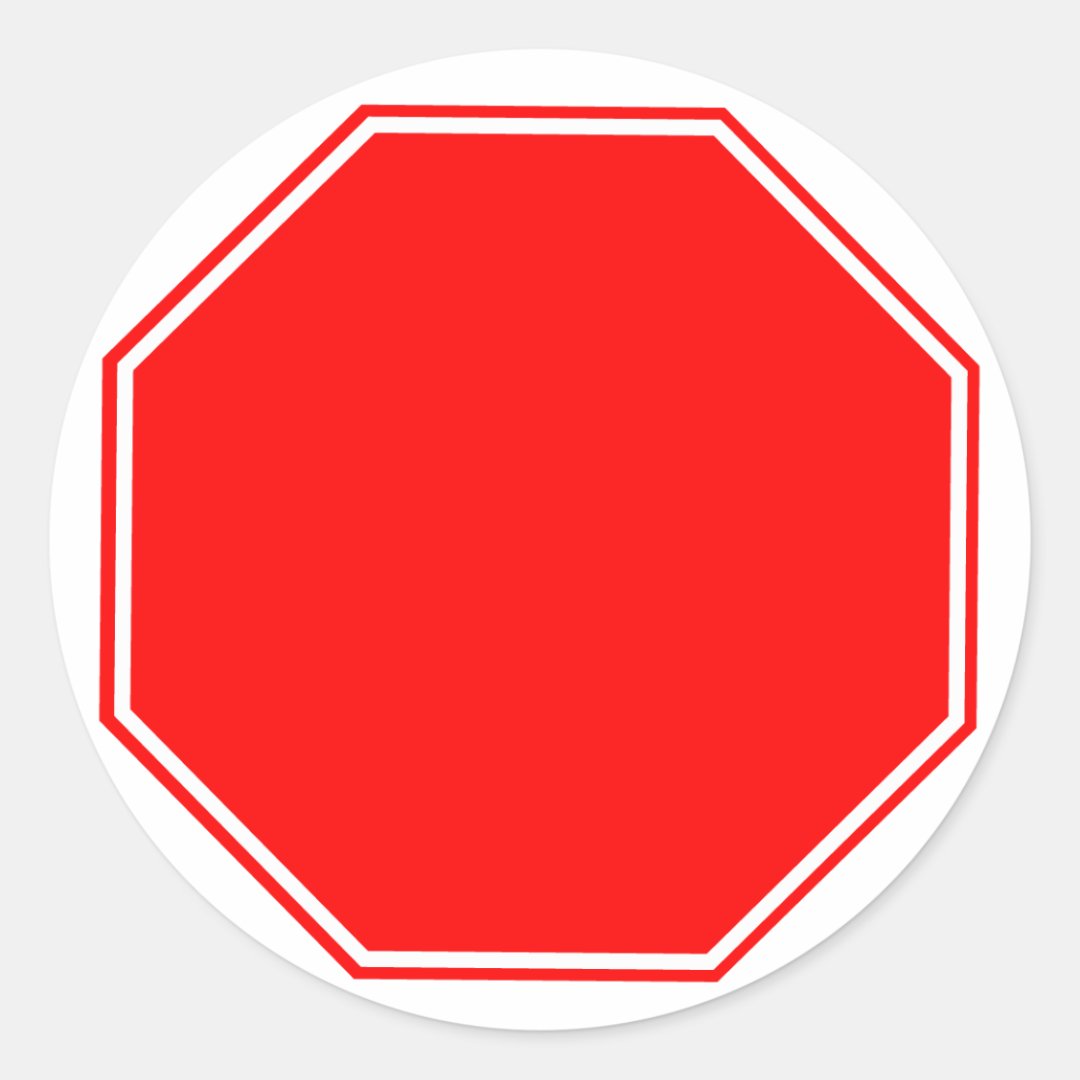 Blank/Customizable Stop Sign Sticker | Zazzle