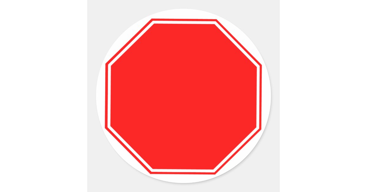 Blank/Customizable Stop Sign Sticker | Zazzle