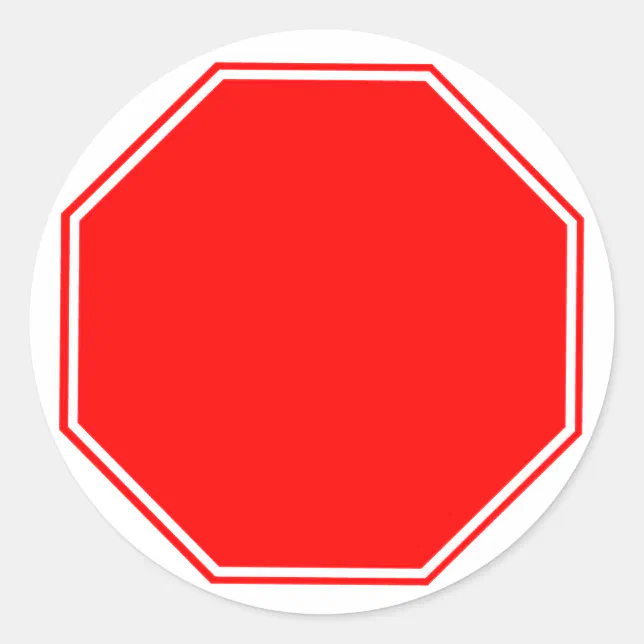 Blank/Customizable Stop Sign Sticker | Zazzle