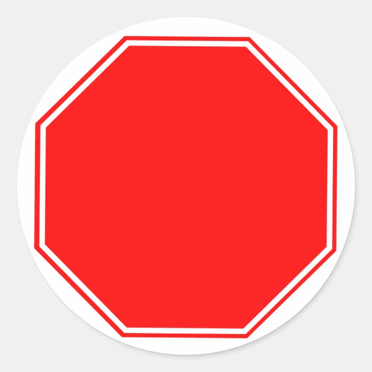 Blank/Customizable Stop Sign Sticker | Zazzle