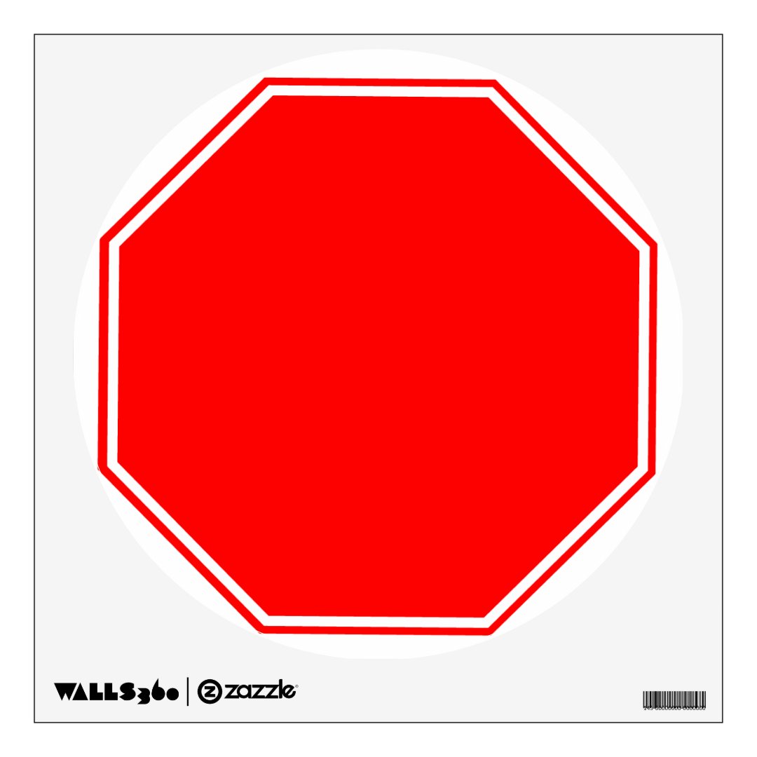 Blank/Customizable Stop Sign Wall Decal | Zazzle