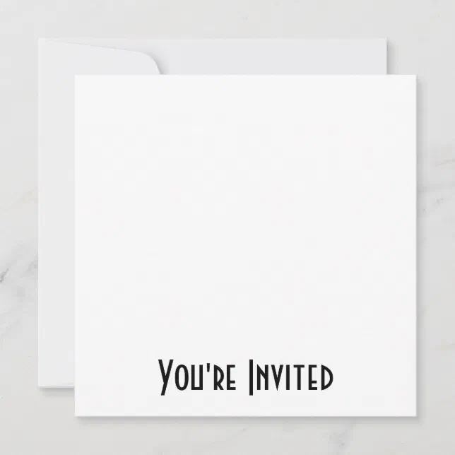BLANK - DESIGN YOUR OWN - CREATE YOUR OWN INVITATION | Zazzle