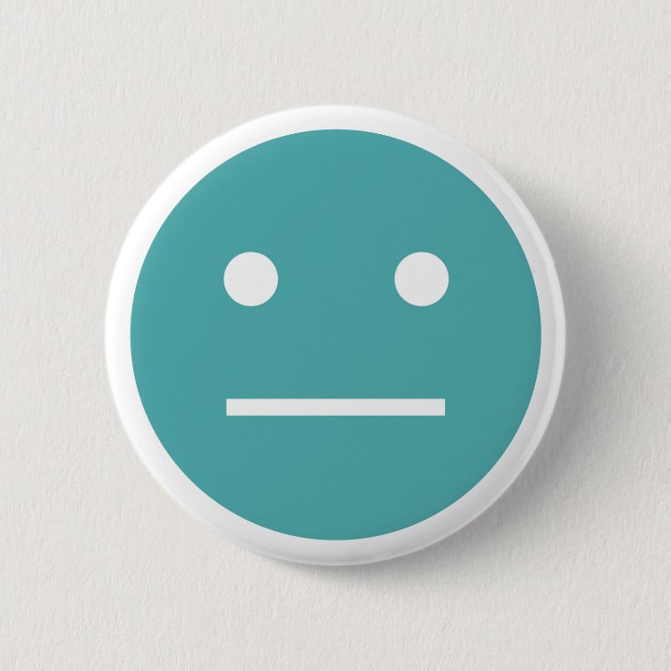 Blank face emoji button | Zazzle