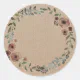 Blank Floral Wreath Label Classic Round Sticker | Zazzle