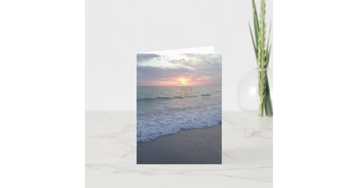 Blank Florida Sunset Beach Card | Zazzle