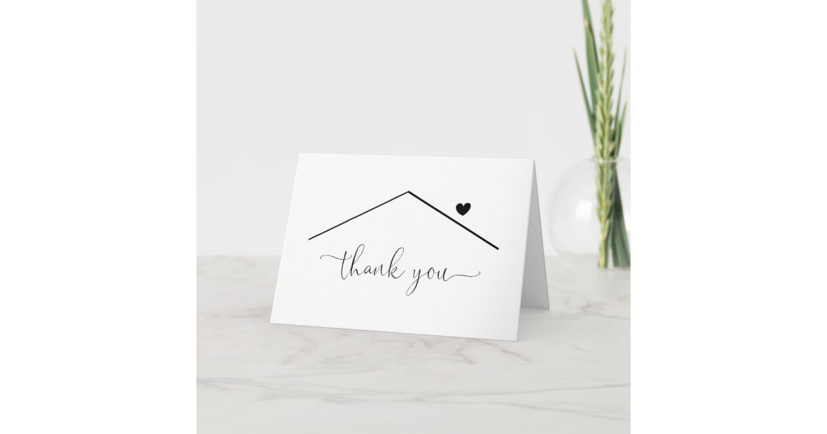 Blank Home Thank You Card | Zazzle
