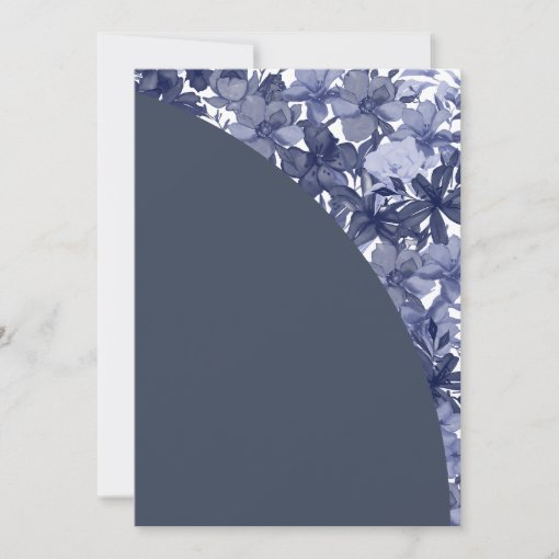 Blank Invitation DIY Arch Navy Blue Floral | Zazzle