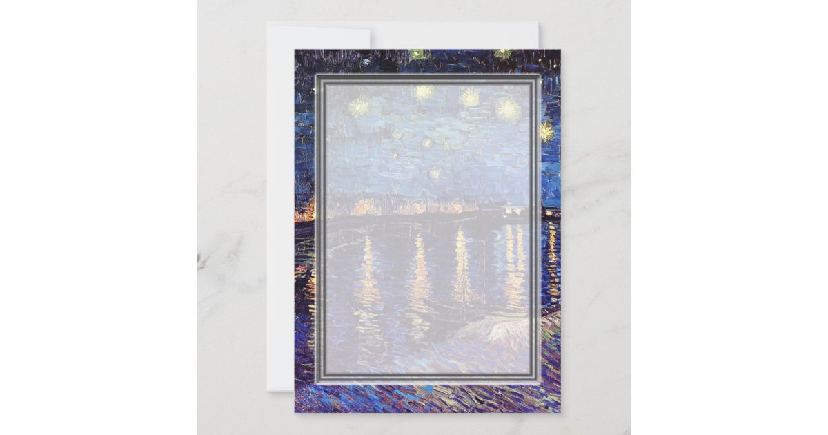 blank invitation, van Gogh starry night Invitation | Zazzle