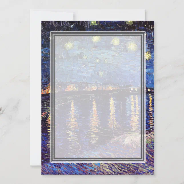 blank invitation, van Gogh starry night Invitation | Zazzle