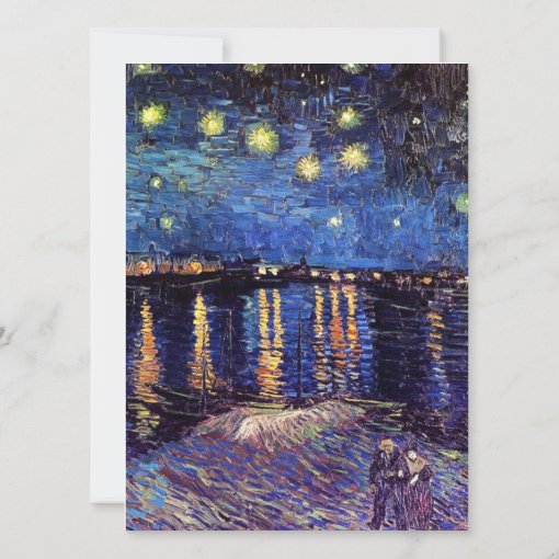 blank invitation, van Gogh starry night Invitation | Zazzle