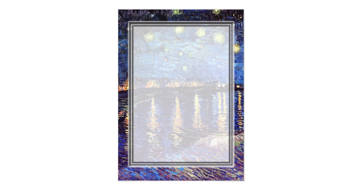 blank invitation, van Gogh starry night Invitation | Zazzle.com