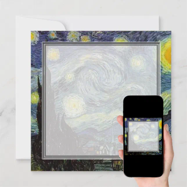 blank invitation, van Gogh starry night Invitation | Zazzle