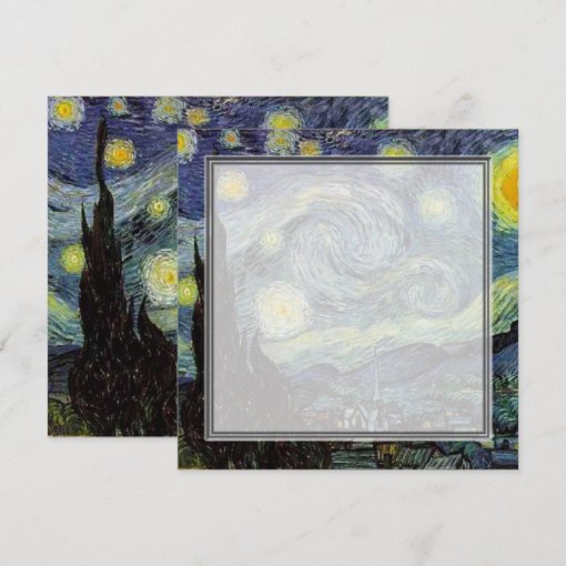 blank invitation, van Gogh starry night Invitation | Zazzle