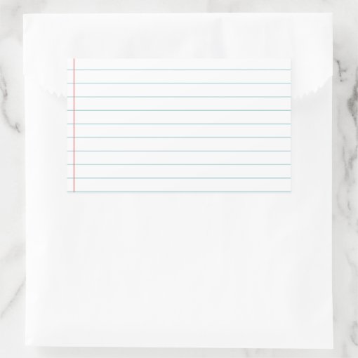 Blank Lined Paper Rectangular Sticker | Zazzle