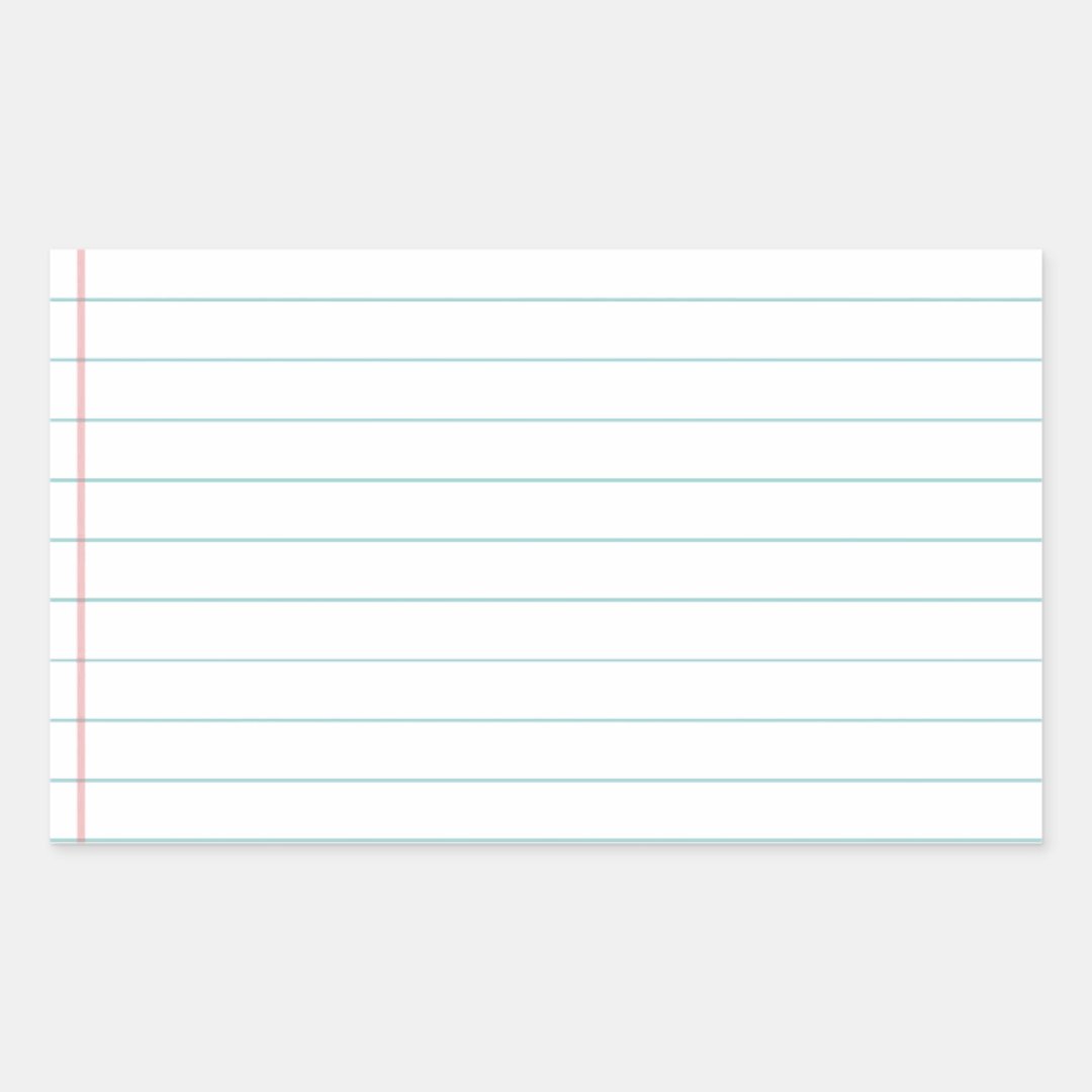 Blank Lined Paper Rectangular Sticker | Zazzle