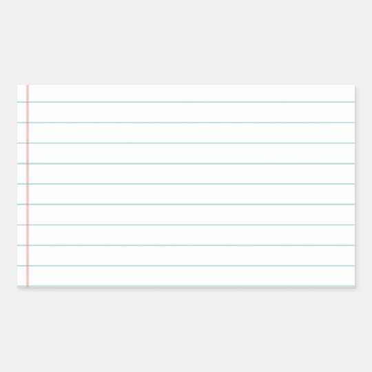 Blank Lined Paper Rectangular Sticker | Zazzle.com