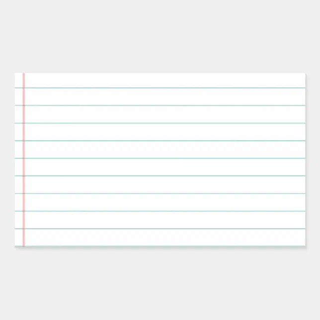 Blank Lined Paper Rectangular Sticker | Zazzle