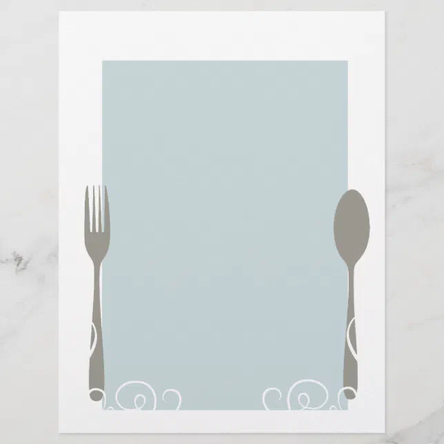 blank menu | Zazzle