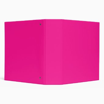 Blank Modern Solid Color Deep Pink 3 Ring Binder | Zazzle