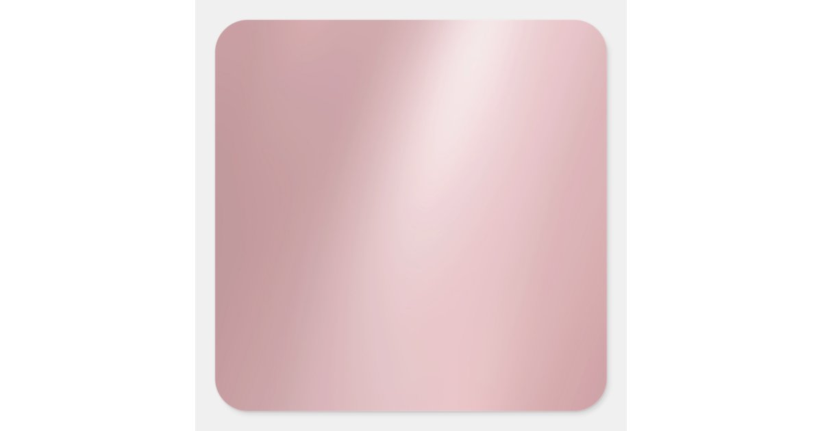 Blank Modern Template Trendy Elegant Rose Gold Square Sticker | Zazzle