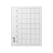 Blank monthly calendar notepad | Zazzle