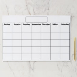 Blank Monthly Calendar Paper Pad | Zazzle