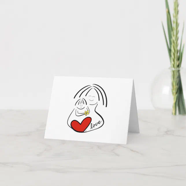 Blank Mother and Child Card | Zazzle