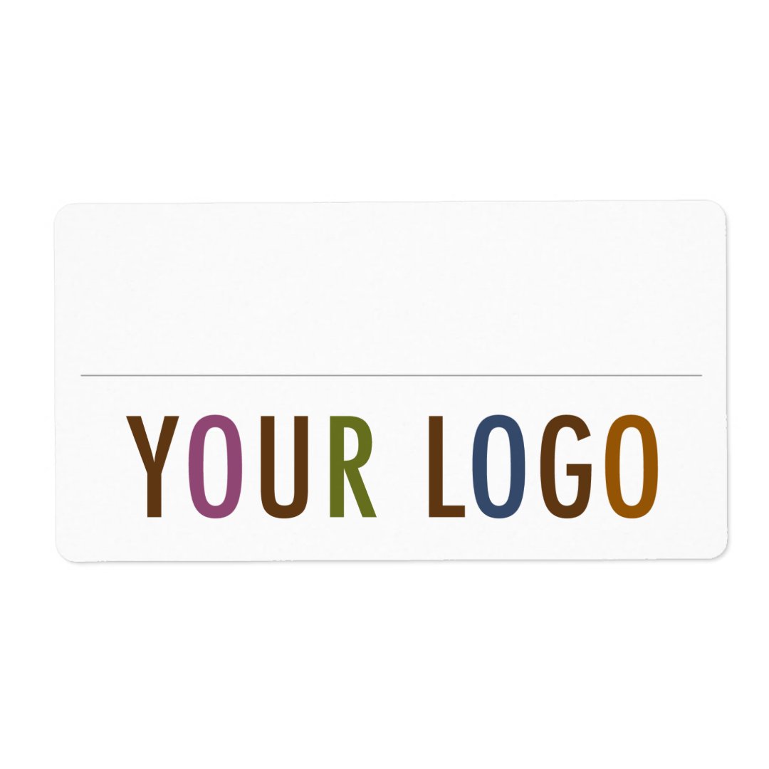 Blank Name Badge Stickers Custom Logo Employee | Zazzle