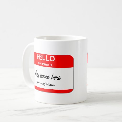 Blank Name Tag Templates Coffee Mug | Zazzle