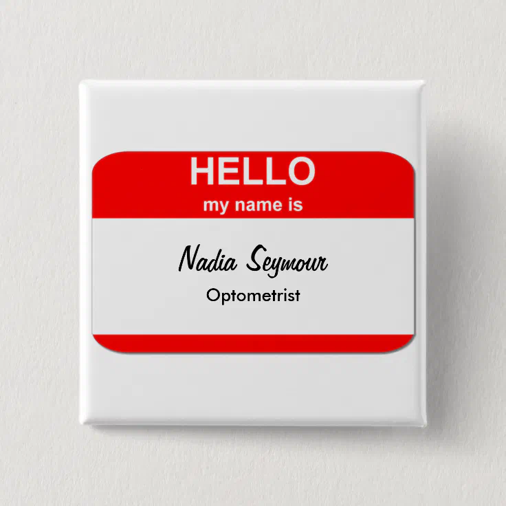 Blank Name Tag Templates Pinback Button | Zazzle
