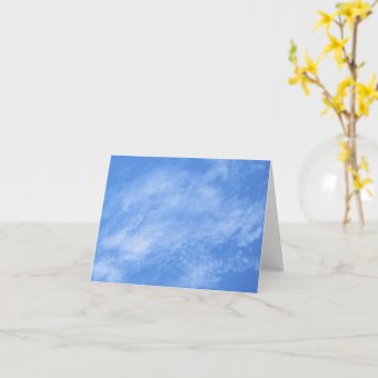 Blank Note Card—Blue Sky Clouds Card | Zazzle