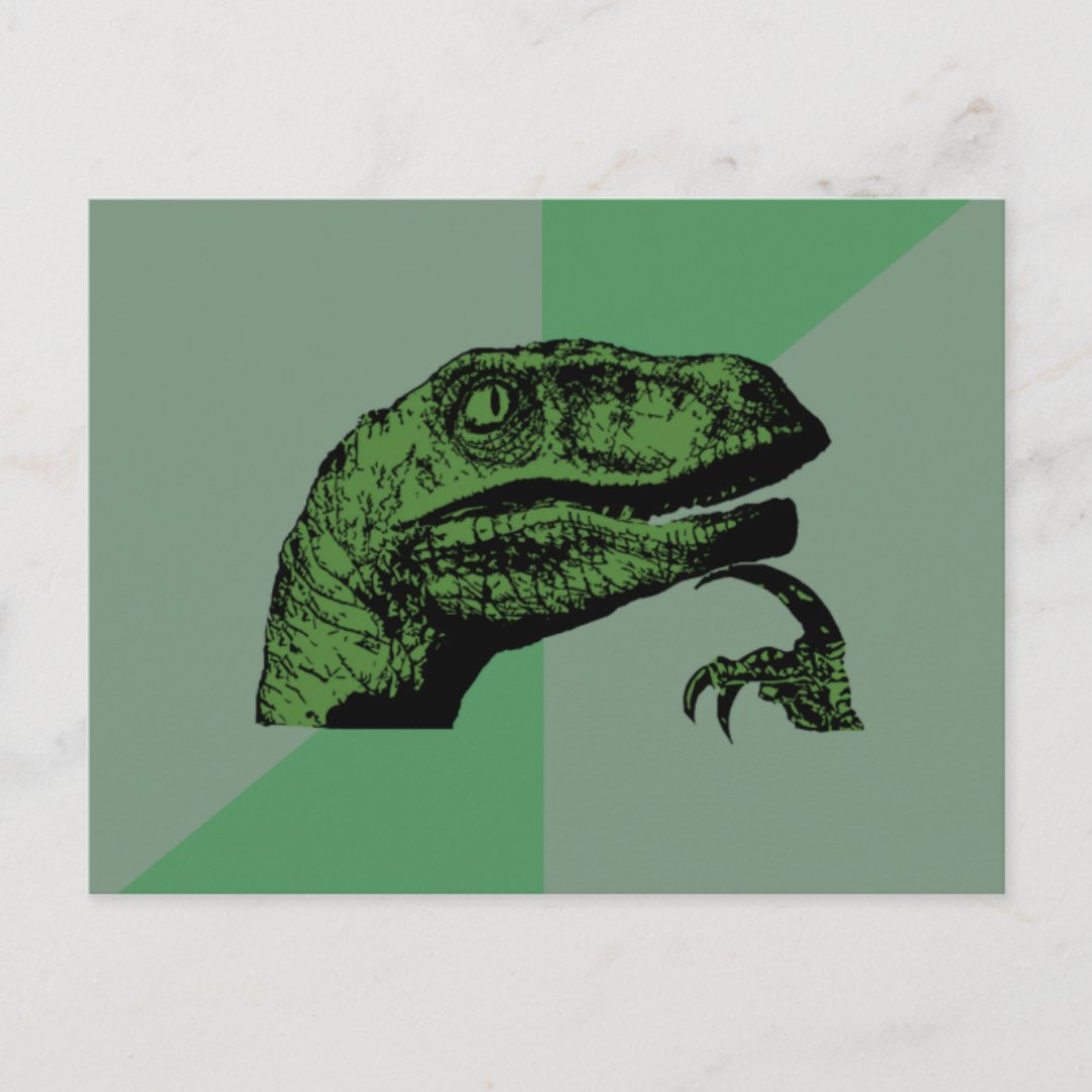 Blank Philosoraptor Post Card | Zazzle