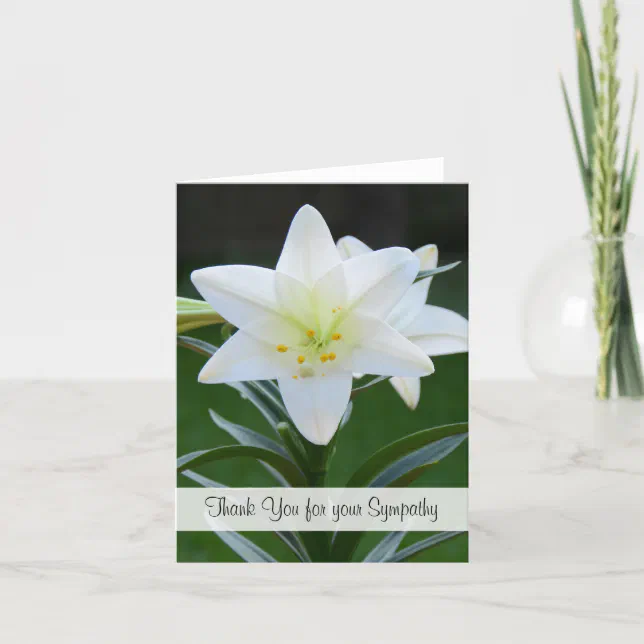 Blank Religious Sympathy Thank You Note Card | Zazzle