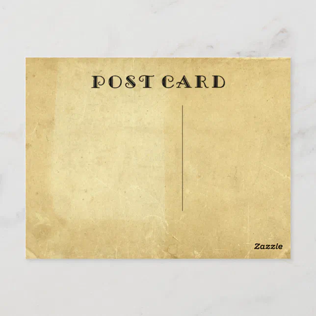 Blank Rustic Antique Aged Stained Parchment Paper Postcard | Zazzle