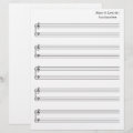 Blank Sheet Music Grand Staff Bass and Treble | Zazzle