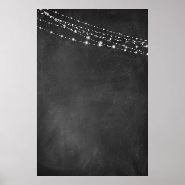 Blank Sign with Chalkboard and Light Strings: DIY | Zazzle