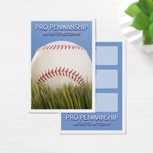 Blank Signature Card for baseball autographs! | Zazzle