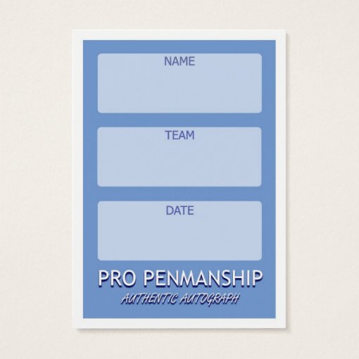 Blank Signature Card for baseball autographs! | Zazzle