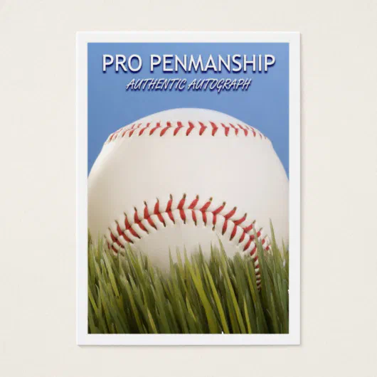 Blank Signature Card for baseball autographs! | Zazzle