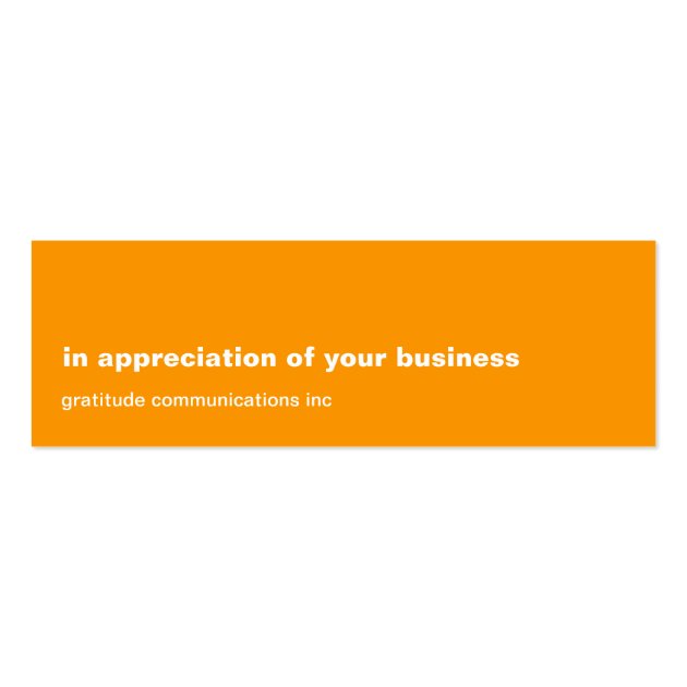 Blank Slate Orange Appreciation Business Card Templates