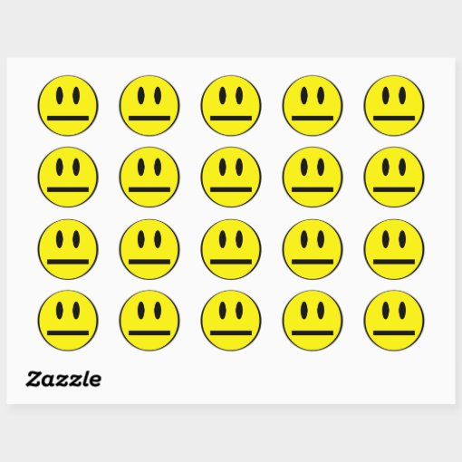 Blank Smile Face Classic Round Sticker | Zazzle