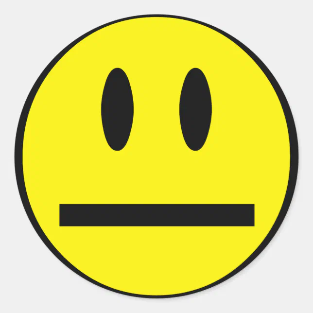 Blank Smile Face Classic Round Sticker | Zazzle