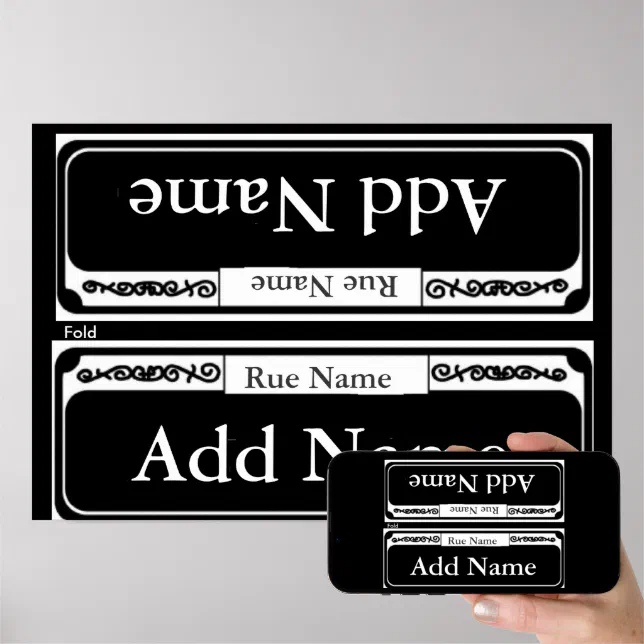 Blank Street Sign, Cut Out Template Poster | Zazzle