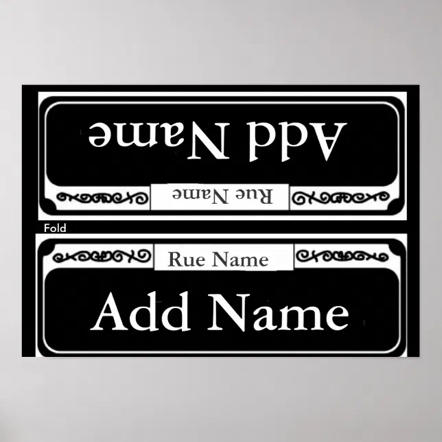 Blank Street Sign, Cut Out Template Poster | Zazzle