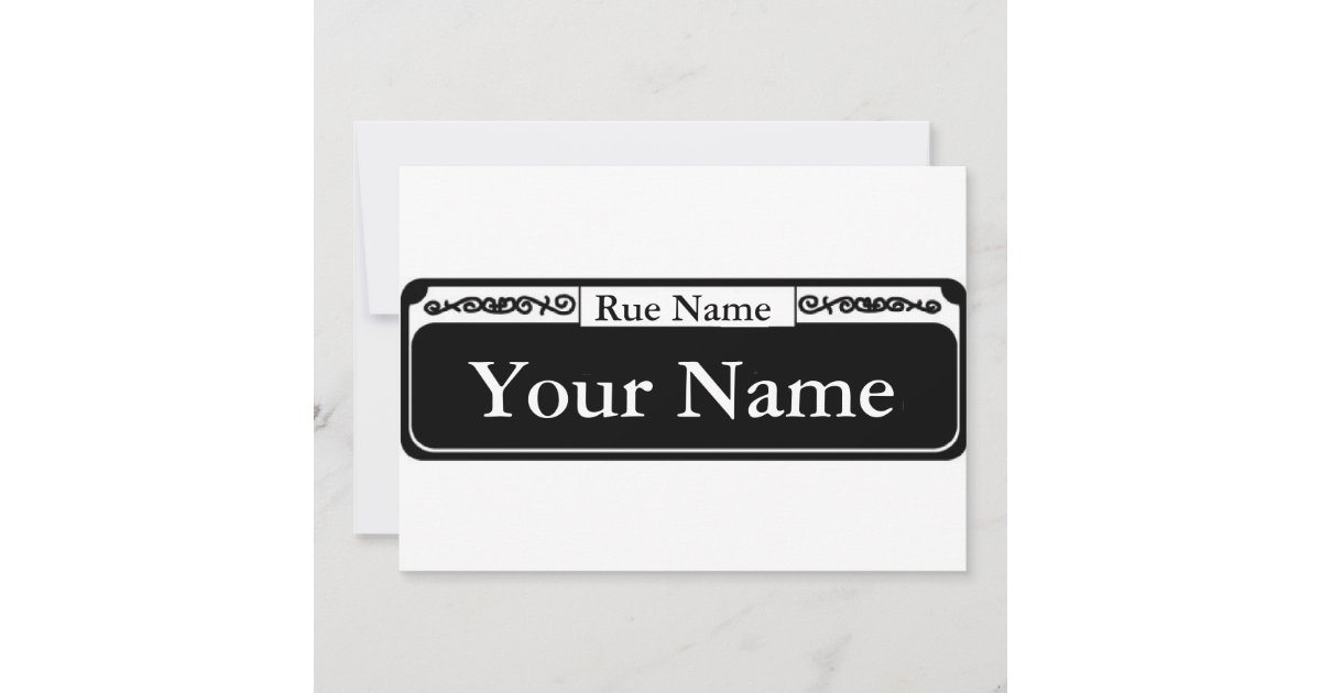 Blank Street Sign, Your Name, Rue Name | Zazzle