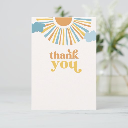 Blank Sun Thank You Card | Zazzle