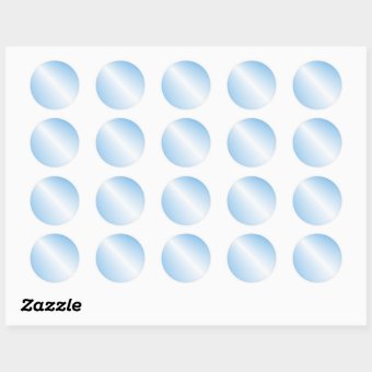 Blank Template Custom Trendy Elegant Blue Color Classic Round Sticker ...