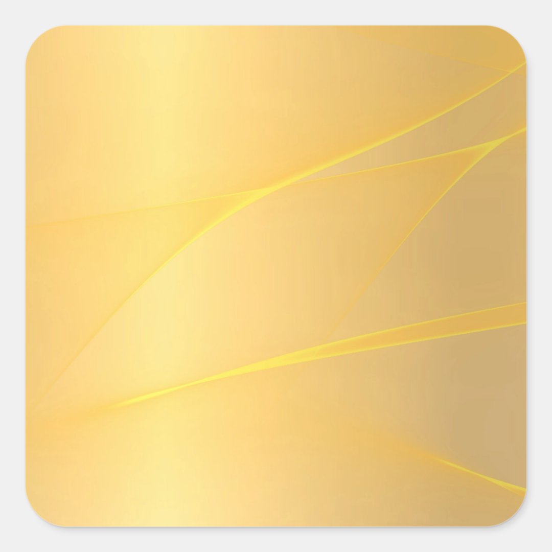 Blank Template Glamorous Faux Gold Elegant Design Square Sticker | Zazzle