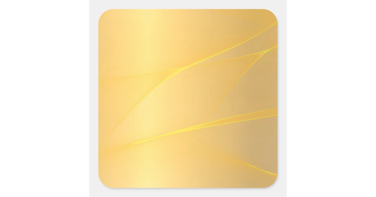 Blank Template Glamorous Faux Gold Elegant Design Square Sticker | Zazzle