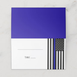 Blank Thin Blue Line Place Card | Zazzle